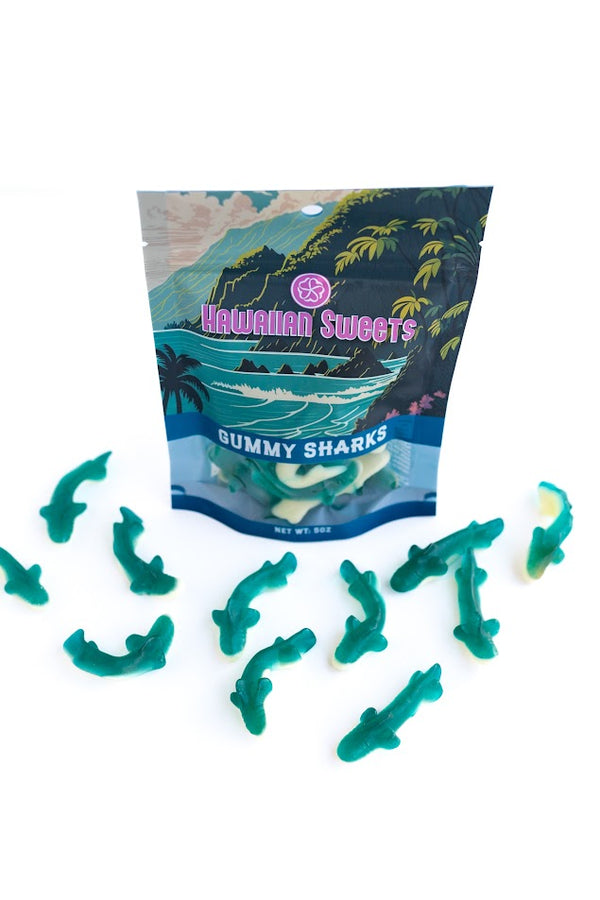GUMMY SHARKS HAWAIIAN SWEETS CANDY