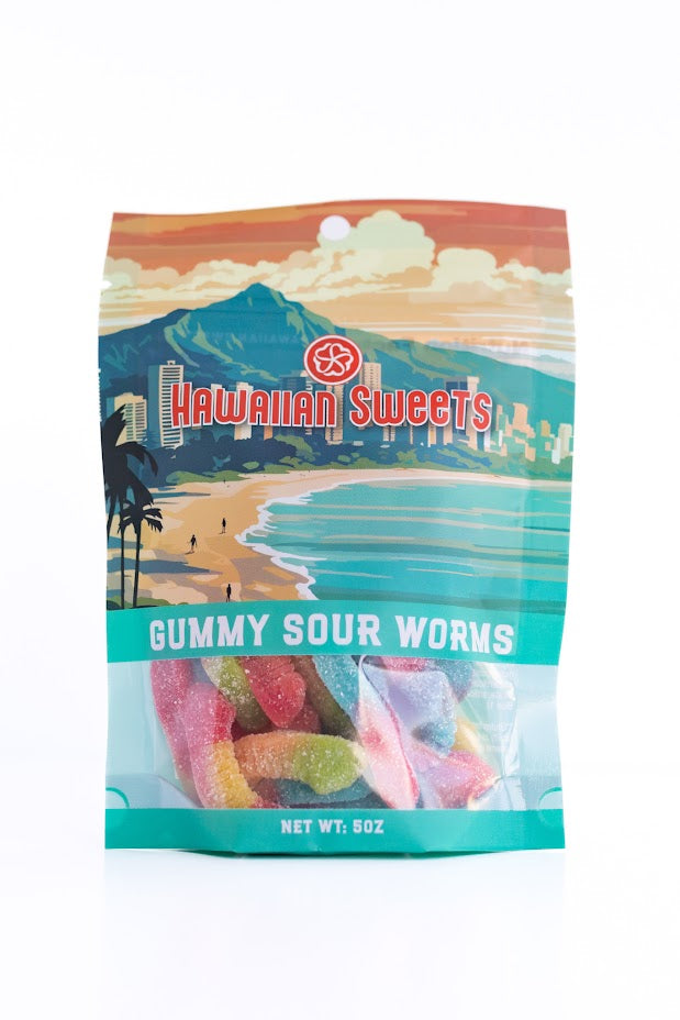GUMMY WORMS HAWAIIAN SWEETS CANDY